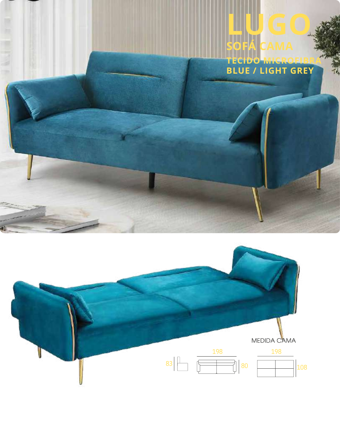 LUGO SOFÁ CAMA :: Studio Sofá Interior Design